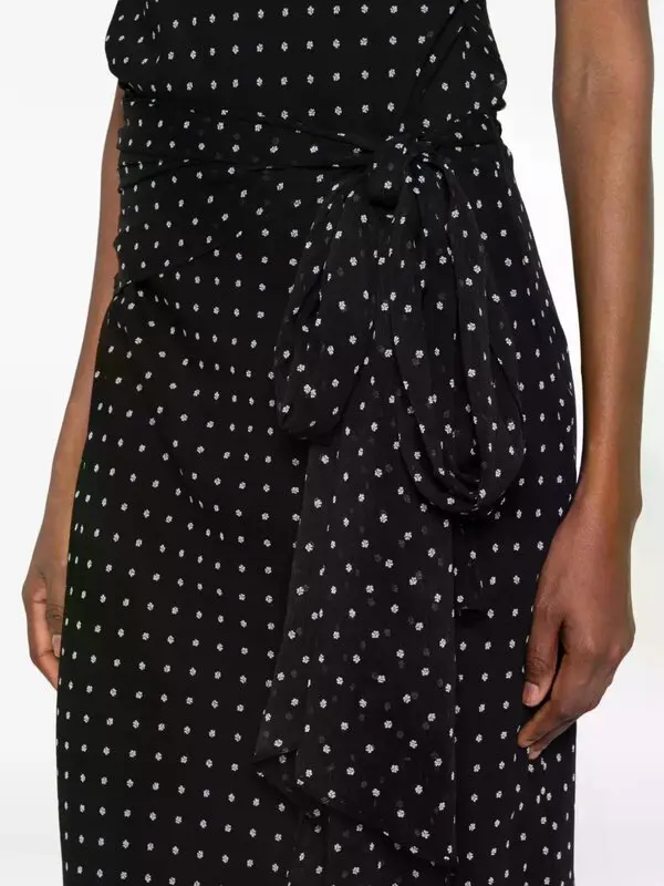 ROTATE BY BIRGER CHRISTENSEN Patterned Maxi Dress - Black