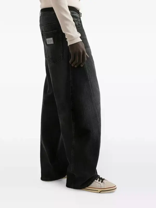 Dolce & Gabbana Wide-leg Jeans - Black