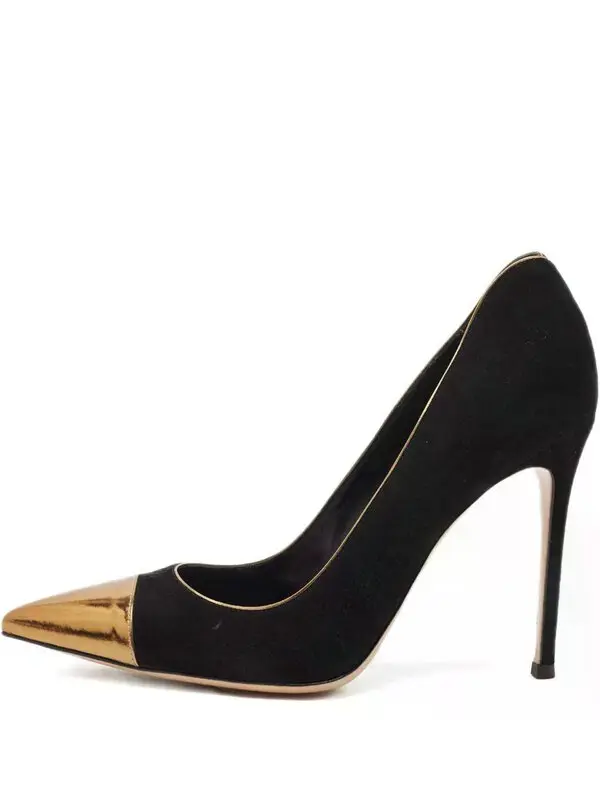 GIANVITO ROSSI Leather Pointed-toe Pumps 10.5