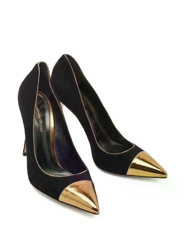 GIANVITO ROSSI Leather Pointed-toe Pumps 10.5