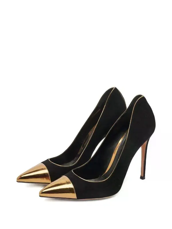 GIANVITO ROSSI Leather Pointed-toe Pumps 10.5