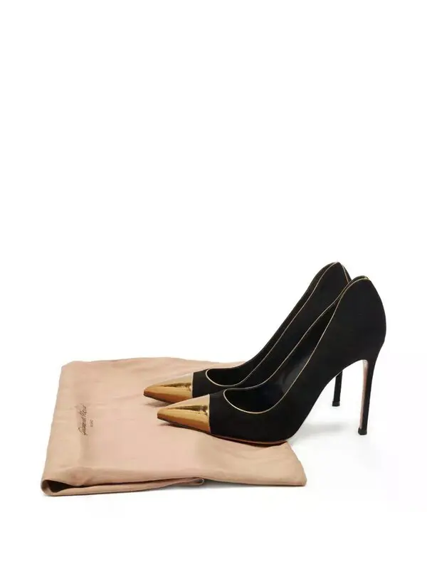 GIANVITO ROSSI Leather Pointed-toe Pumps 10.5