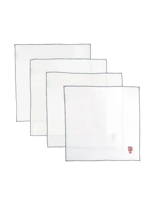THE CONRAN SHOP Embroidered Lobster Motif Napkin - White
