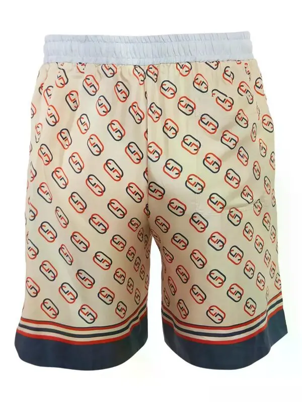 Gucci Gg-print Silk Shorts