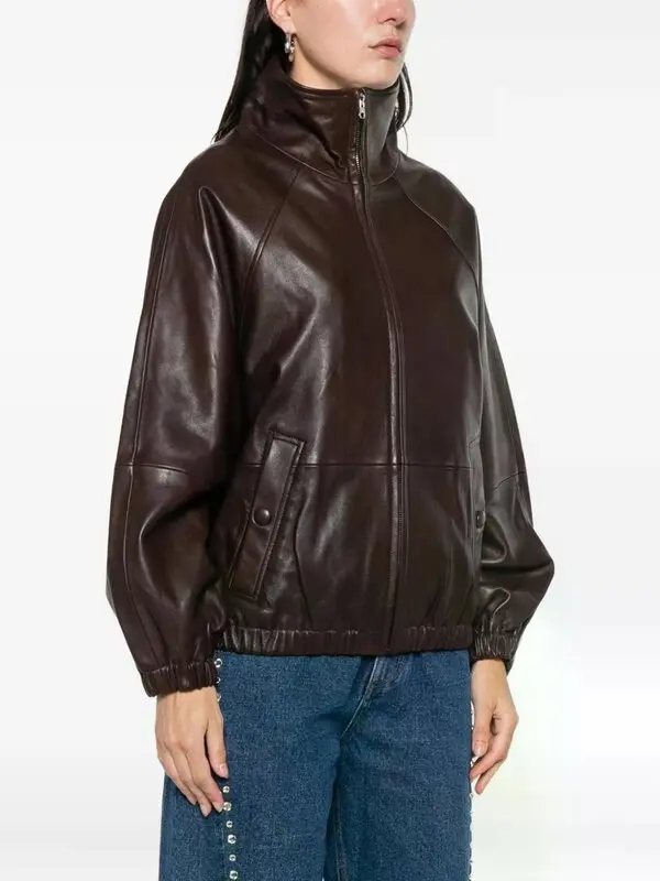 Sandro Zip-up Leather Jacket