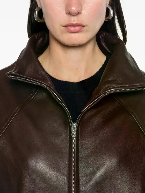 Sandro Zip-up Leather Jacket