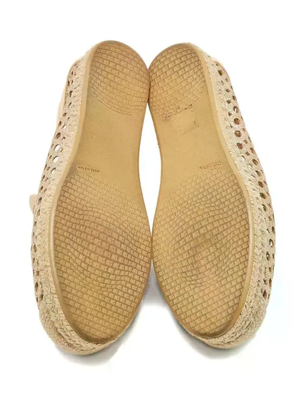 STUART WEITZMAN Metallic Leather Espadrilles