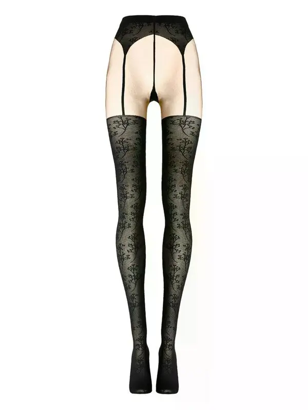 Wolford Passion Flower Tights - Black