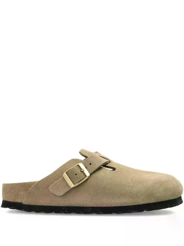 BIRKENSTOCK Boston Bs Suede Mules - Neutrals