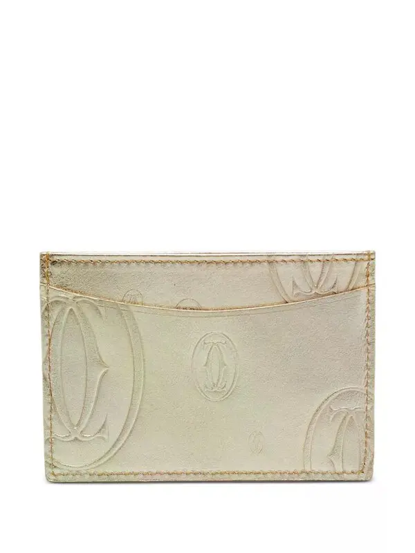 CARTIER Happy Birthday Leather Card Holder - Gold