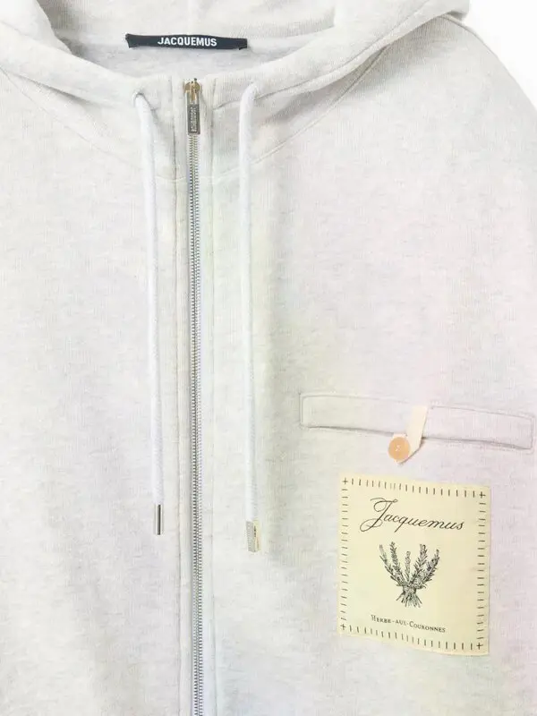 Jacquemus Torneo Zip-up Hoodie - Grey