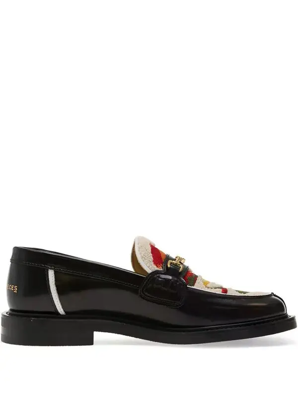 Filling Pieces Embroidered Chain Loafers