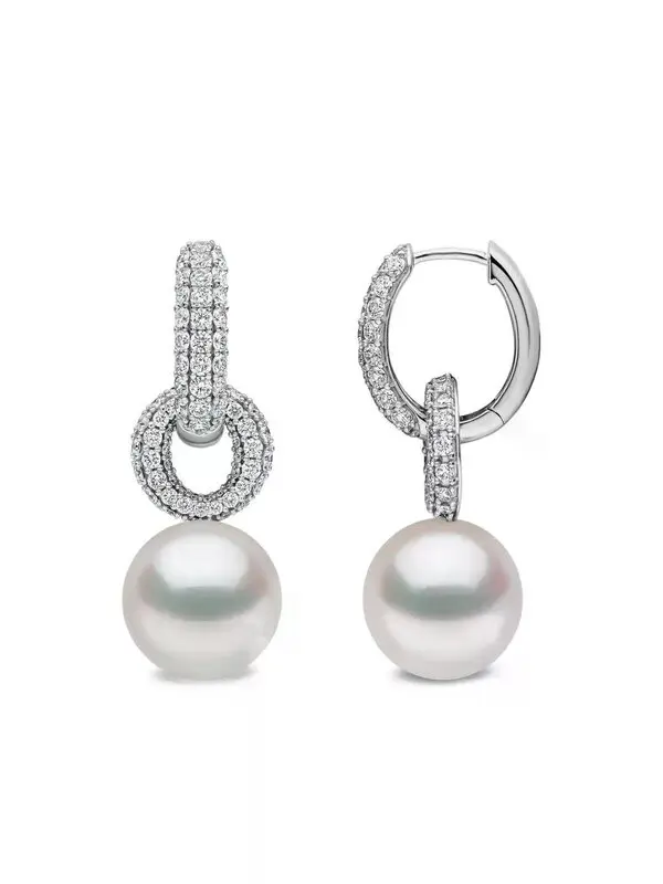 Yoko London Diamond And Pearl Earrings