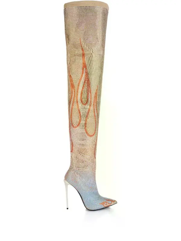 Philipp Plein Flame-design Over-the-knee Boots