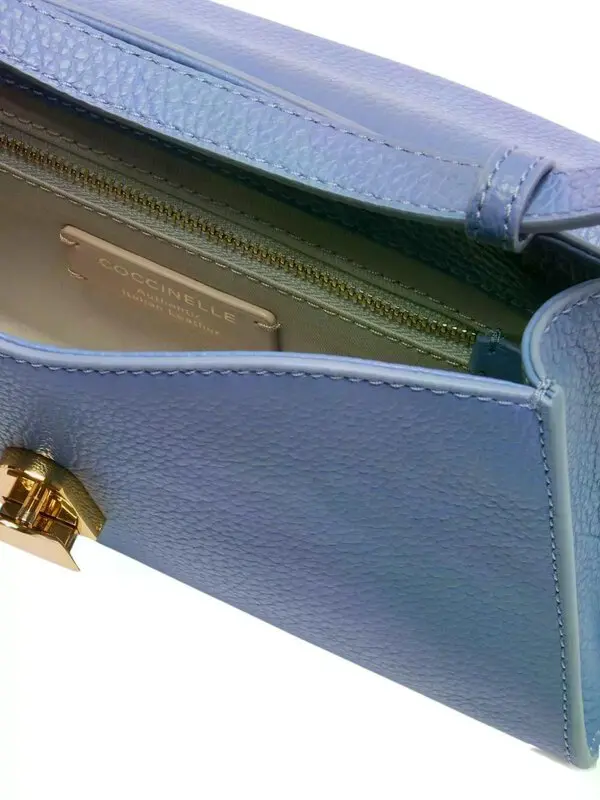 COCCINELLE Dew Leather Shoulder Bag - Blue