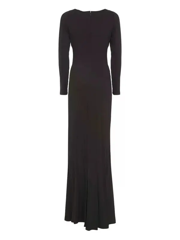 Elisabetta Franchi V-neck Maxi Dress - Brown