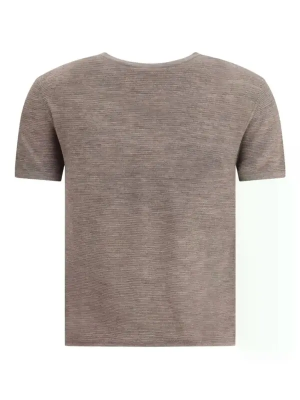 LISA YANG Ira Ribbed T-shirt - Brown