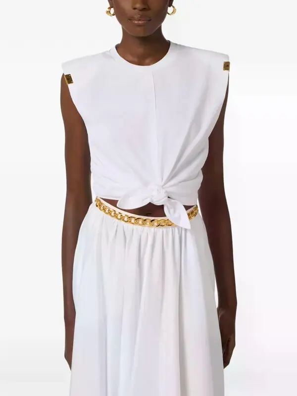 Elisabetta Franchi Jersey T-shirt With Knot Detailing