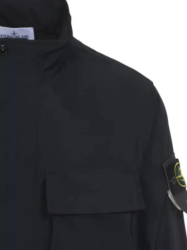Stone Island Flap-pocket Jacket With Logo Patch