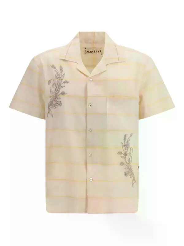 BAZISZT Provence Embroidered Shirt - Neutrals