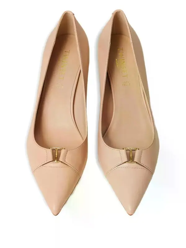 TWINSET Leather Pointed Toe Pumps