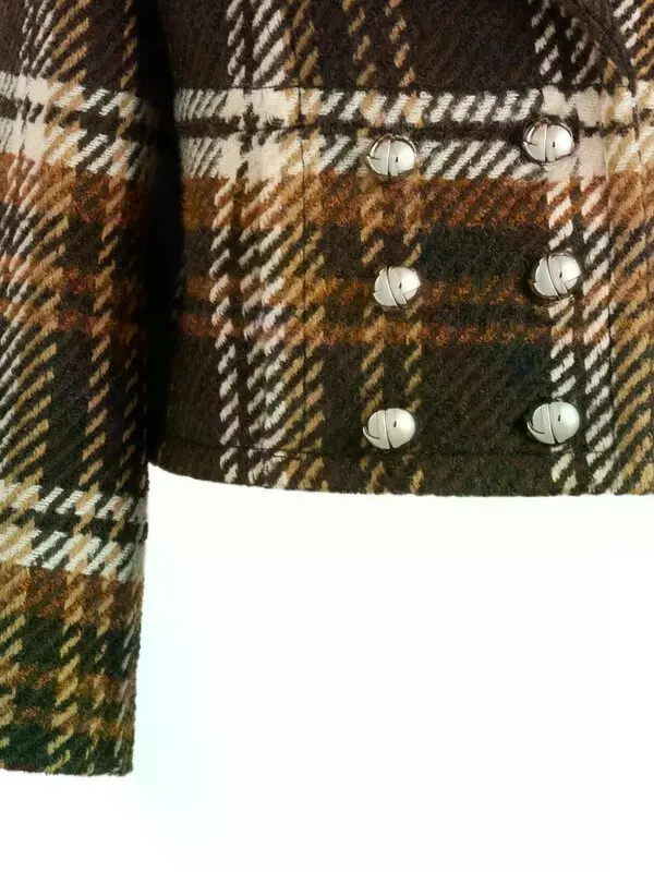 Patou Plaid Double-breasted Coat
