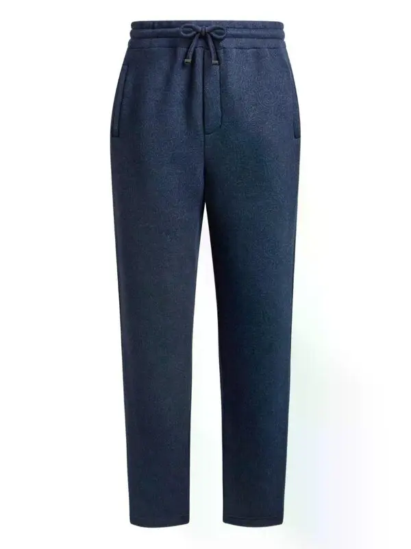 Etro Jacquard Motif Trousers - Blue