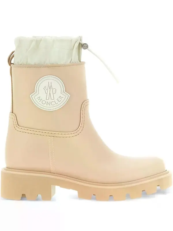 Moncler Logo-patch Rain Boots - Neutrals