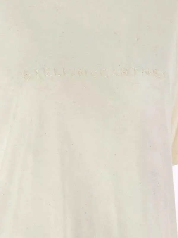Stella McCartney T-shirt With Bead Embellishment - Neutrals