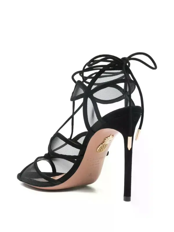 AQUAZZURA Lace-up Heeled Sandals - Black