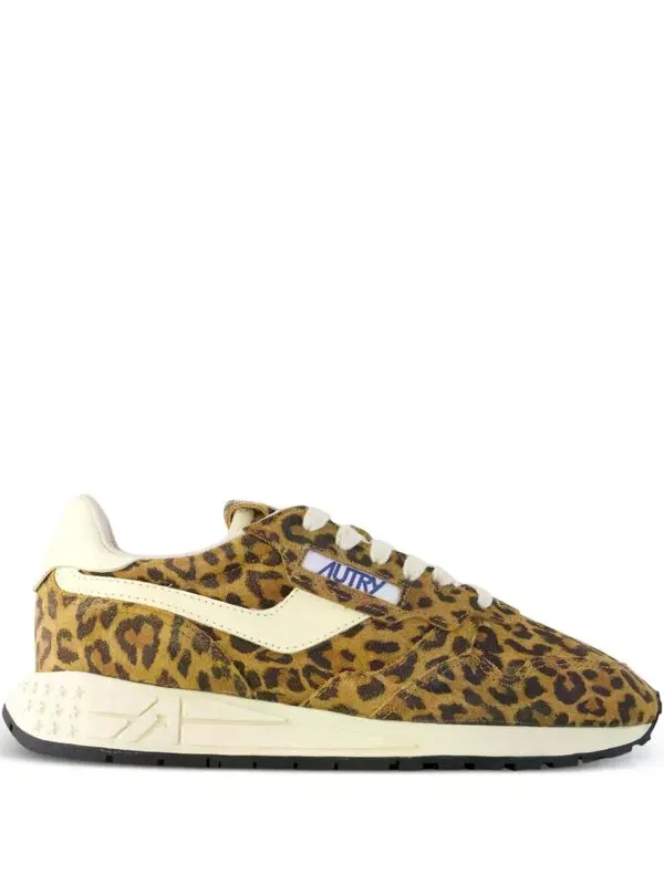 AUTRY Reelwind Low Leopard Sneakers - Brown