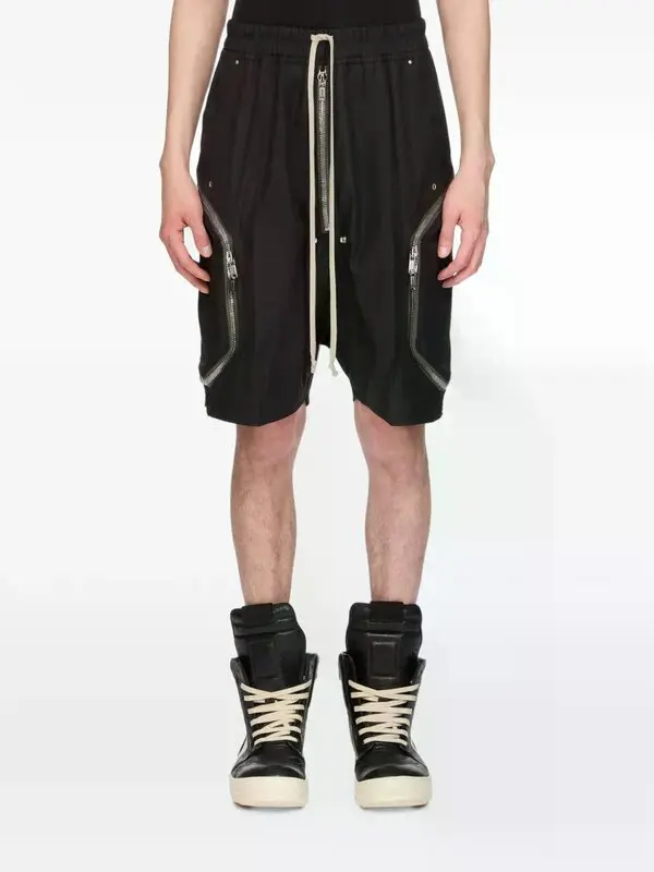 Rick Owens Blixa Bela Zip-pocket Shorts - Black