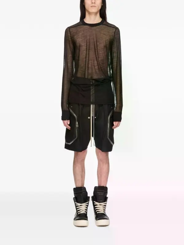 Rick Owens Blixa Bela Zip-pocket Shorts - Black