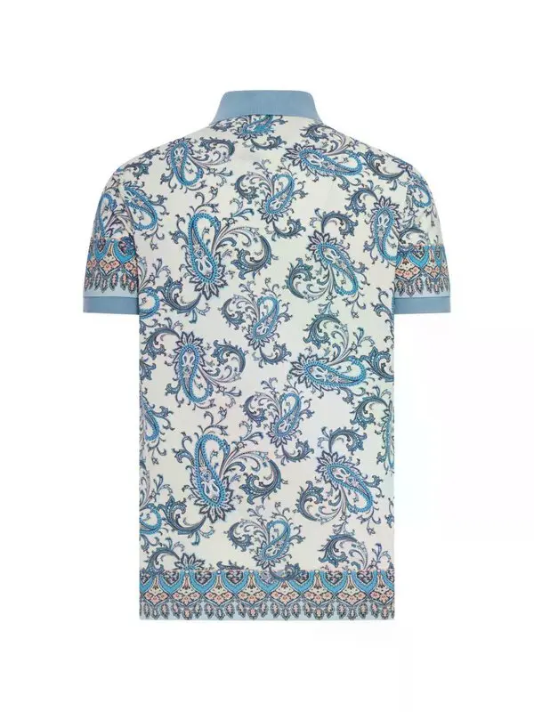 Etro Cotton Polo Shirt With Placed Print