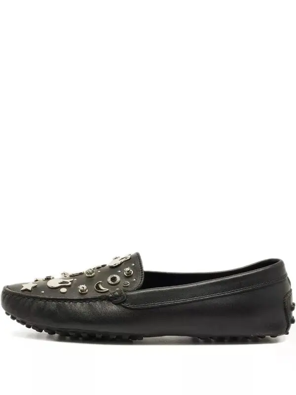 TOD'S Gommini Embellished Leather Loafers