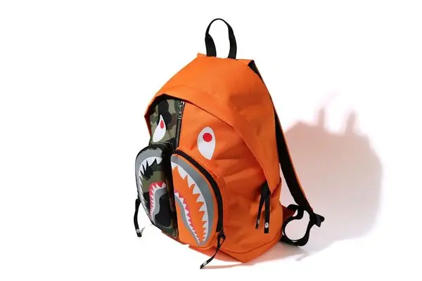 BAPE 1st Camo Shark Day Pack - Orange