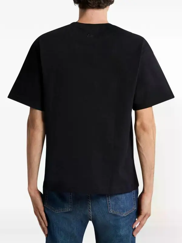 Etro Cotton T-shirt With Placed Print - Black