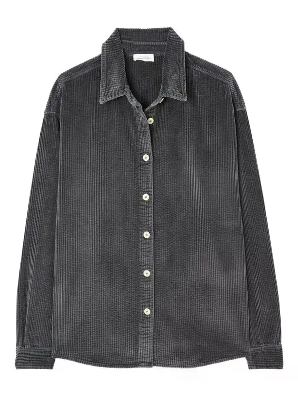 American Vintage Buttoned Corduroy Shirt - Grey