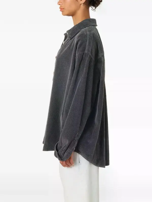 American Vintage Buttoned Corduroy Shirt - Grey