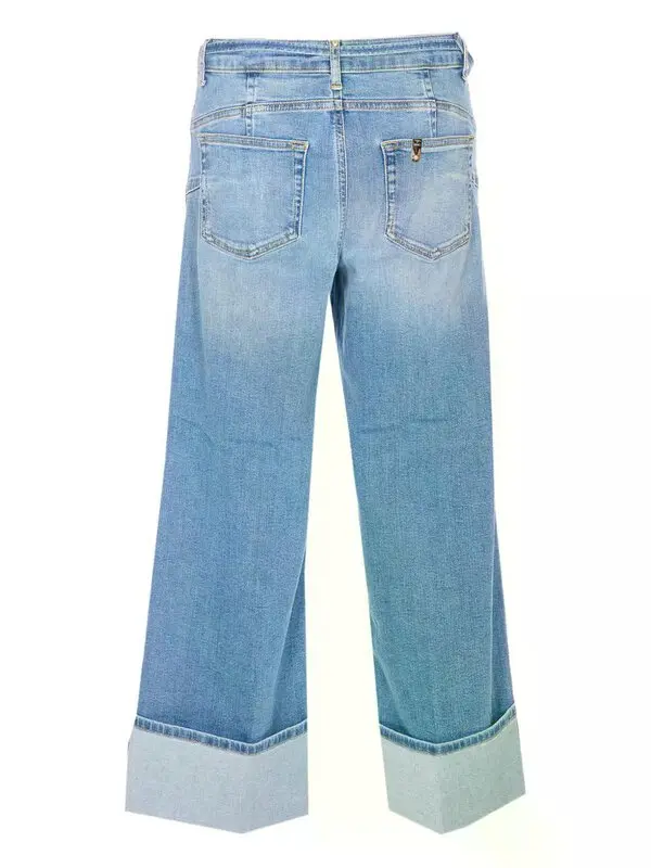 Liu Jo Belted Cuffed-hem Jeans - Blue