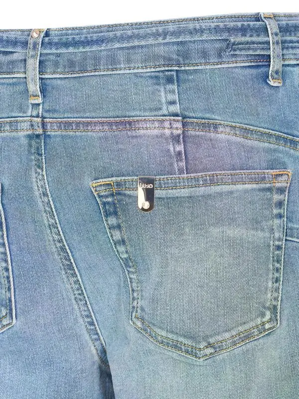 Liu Jo Belted Cuffed-hem Jeans - Blue
