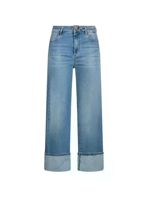 Liu Jo Belted Cuffed-hem Jeans - Blue