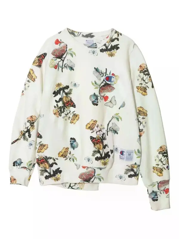 Undercover X Champion Floral-print Sweatshirt