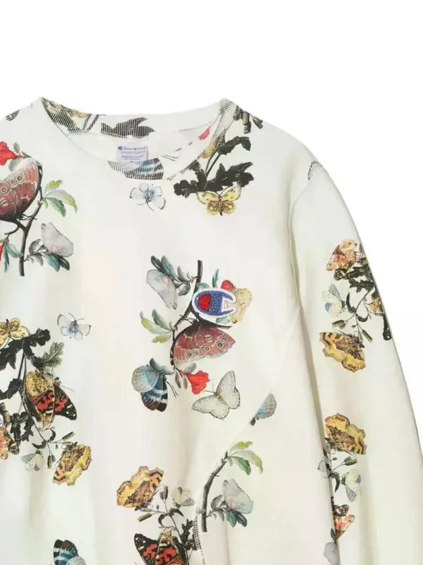 Undercover X Champion Floral-print Sweatshirt