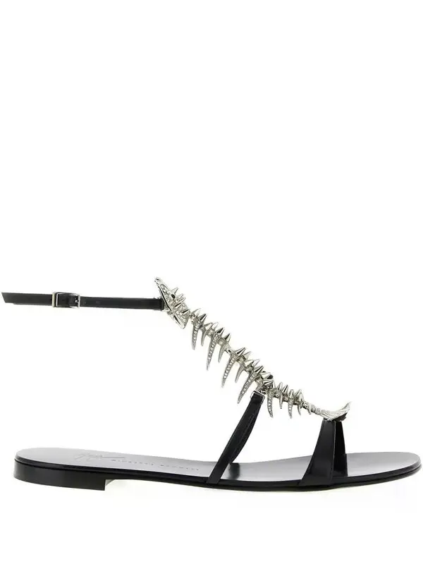 GIUSEPPE ZANOTTI Metal Slim Sandals - Black