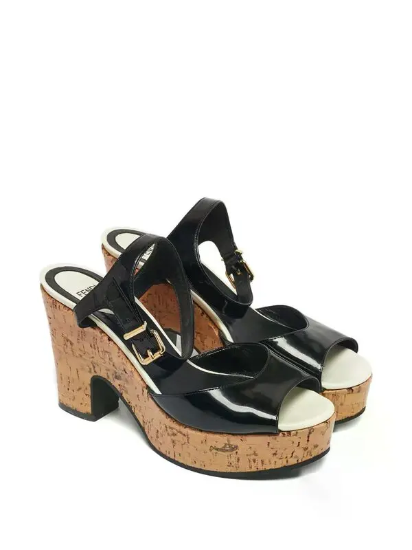 Fendi Leather Platform Sandals