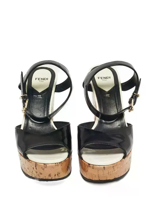 Fendi Leather Platform Sandals