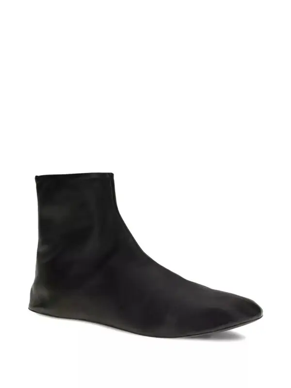 THE ROW Stella Leather Ankle Boots
