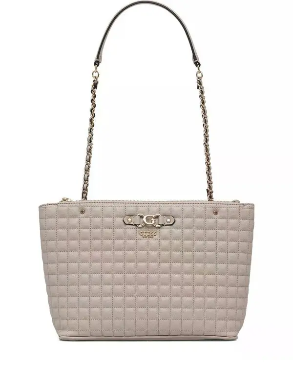 Guess Nadira Quilted Shoulder Bag - Neutrals