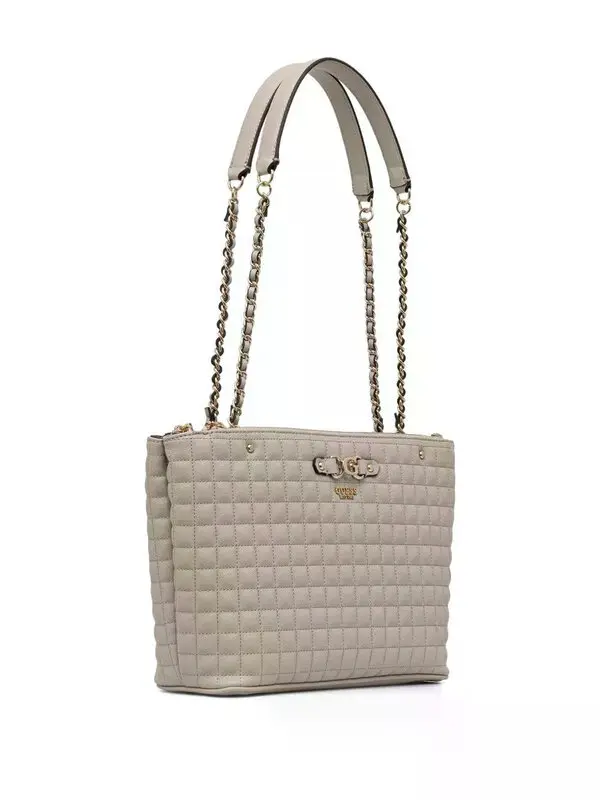 Guess Nadira Quilted Shoulder Bag - Neutrals